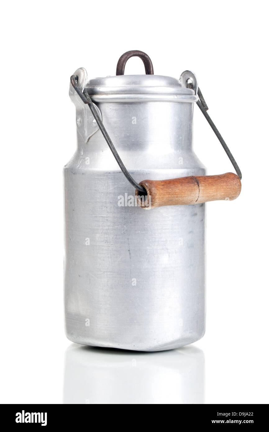 Old milk pot Old milk can Stock Photo - Alamy