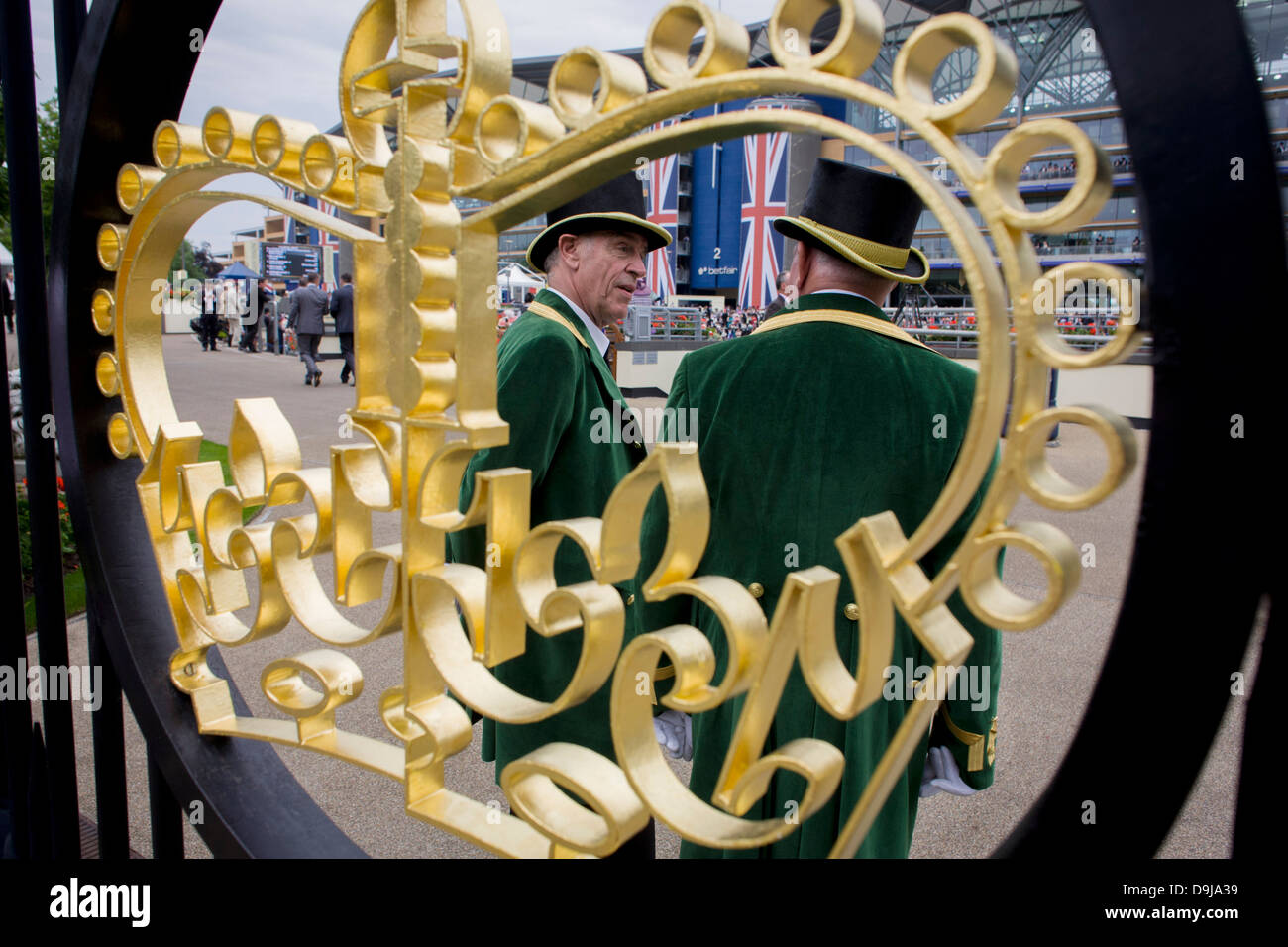 Official Gatekeepers seen through the crown design at the entrance ...