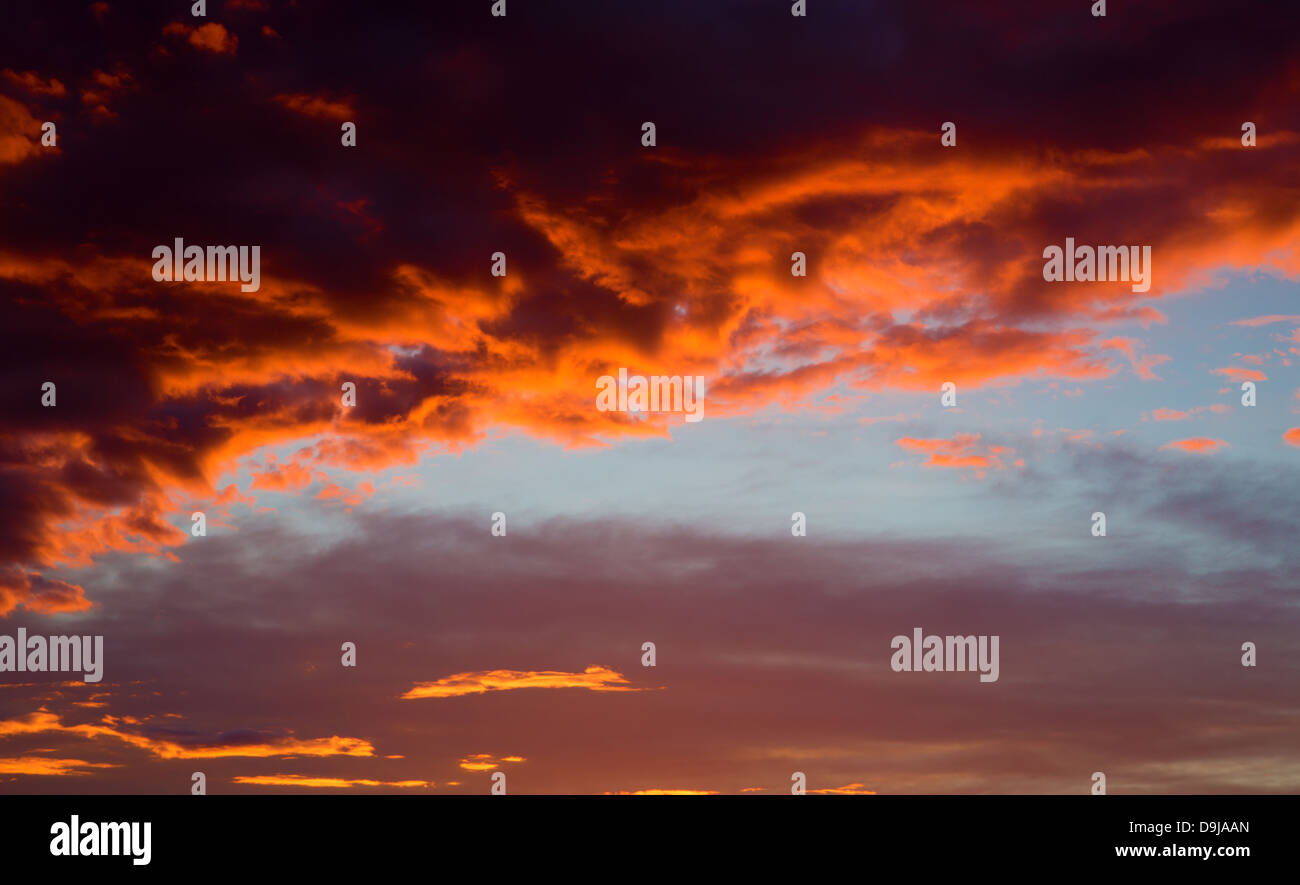 red cloudscape by sunset Stock Photo - Alamy