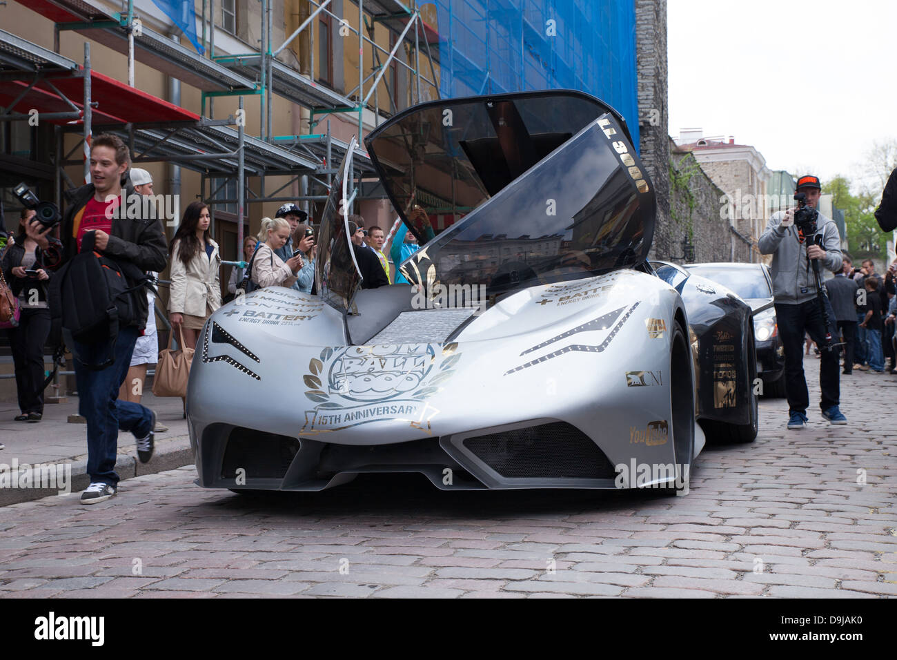 Custom built super sports car attending Gumball 3000 event; Tallinn ...