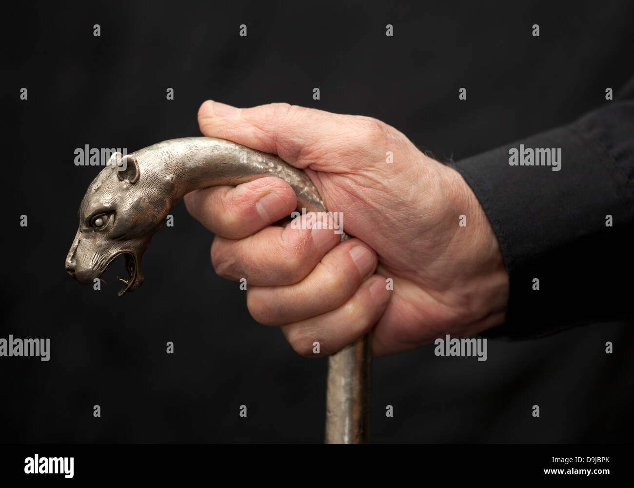 Hand old man walking stick hi-res stock photography and images - Alamy