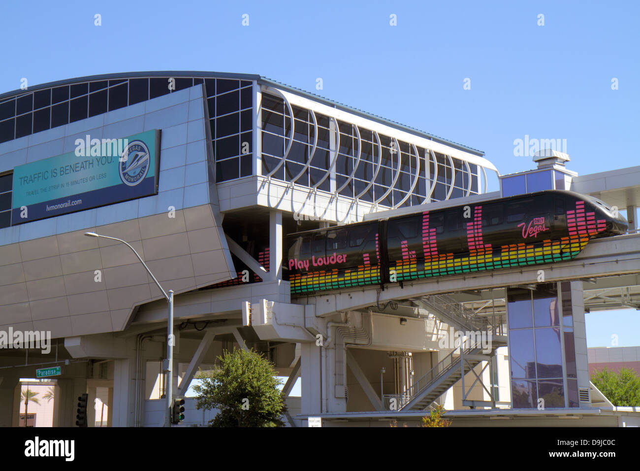 Las Vegas Nevada,Monorail,Convention Center Station,centre,departing ...