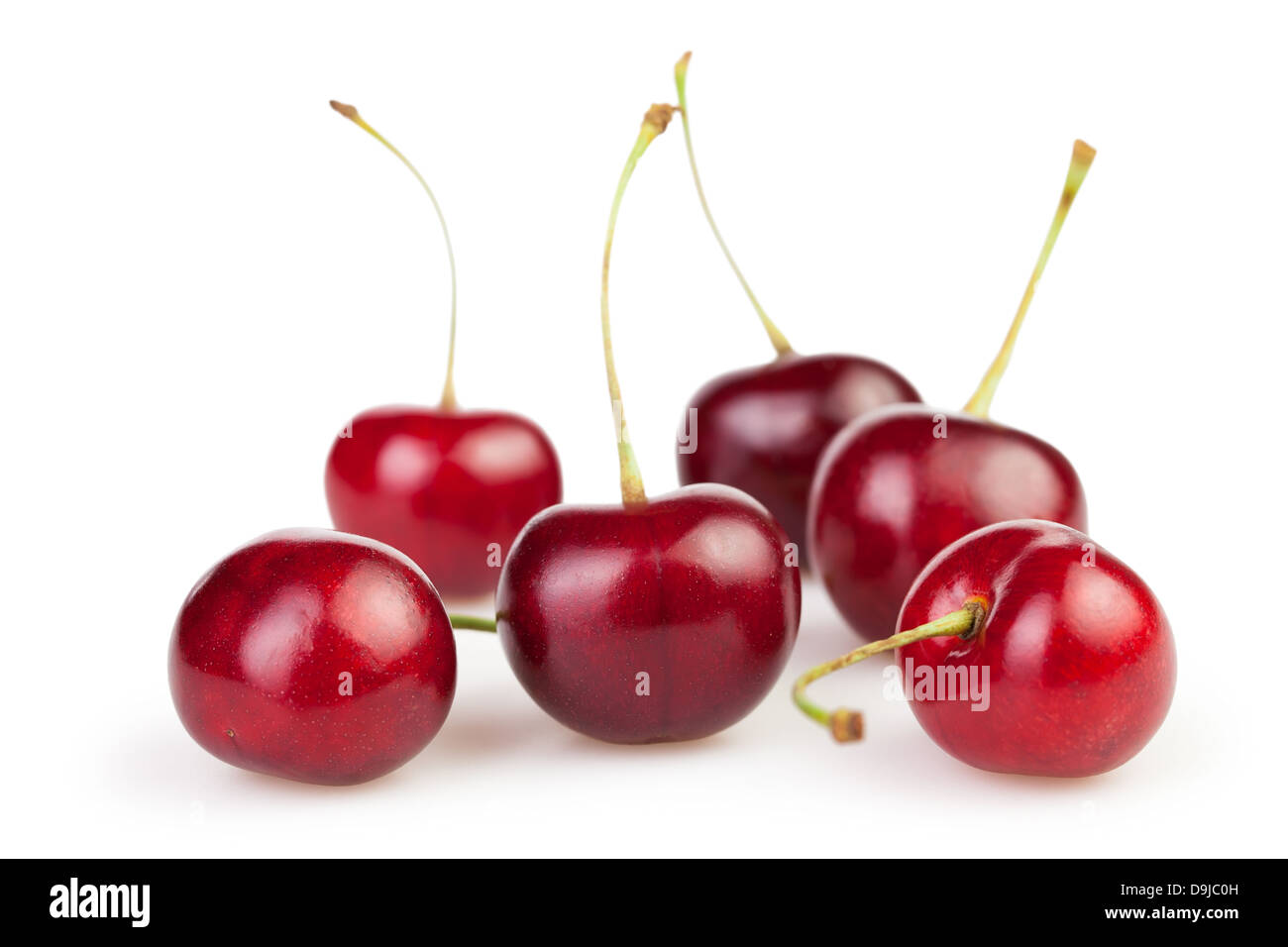 cherry group on white background Stock Photo - Alamy