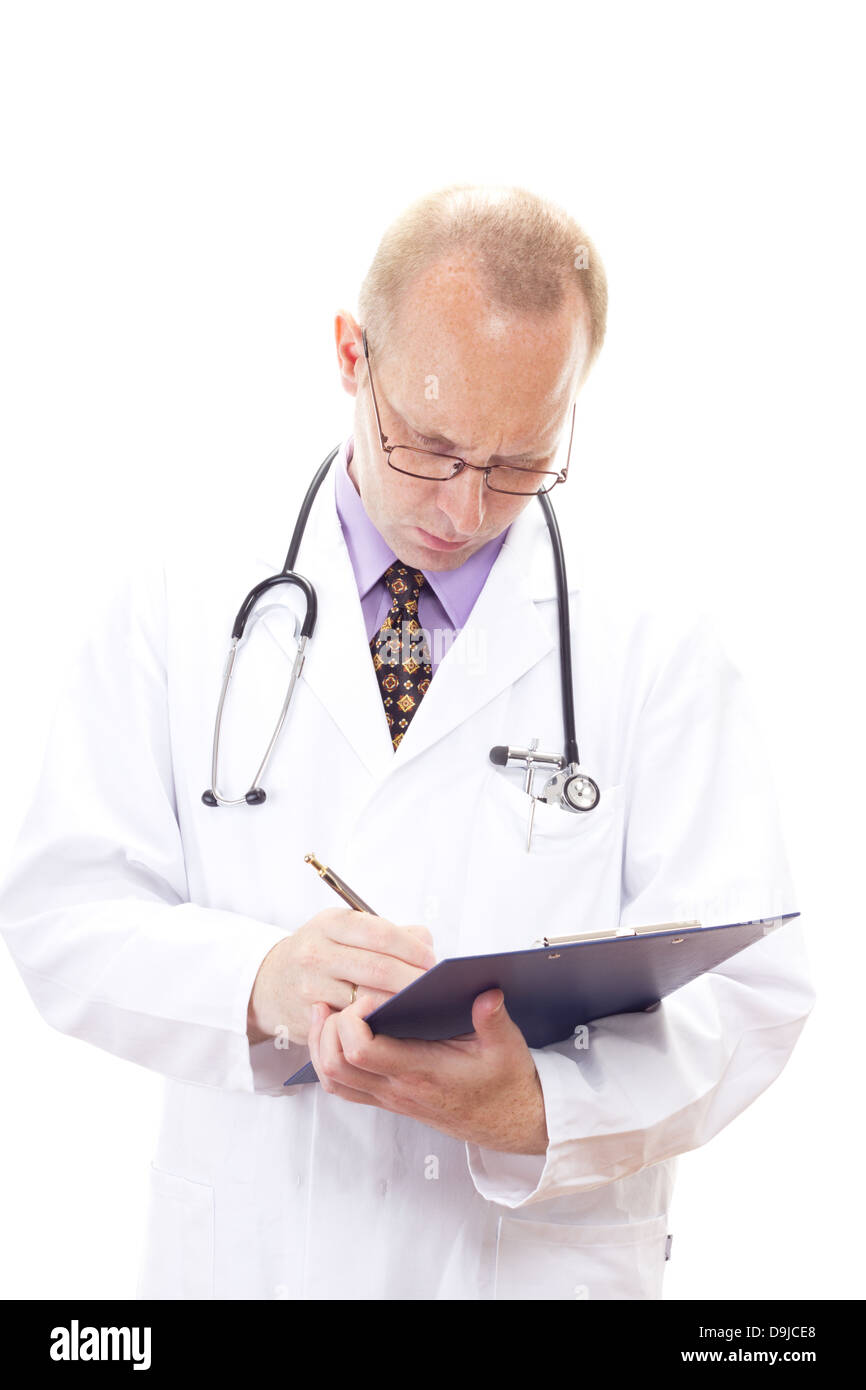 Professional medical doctor checking the waiting list Stock Photo - Alamy