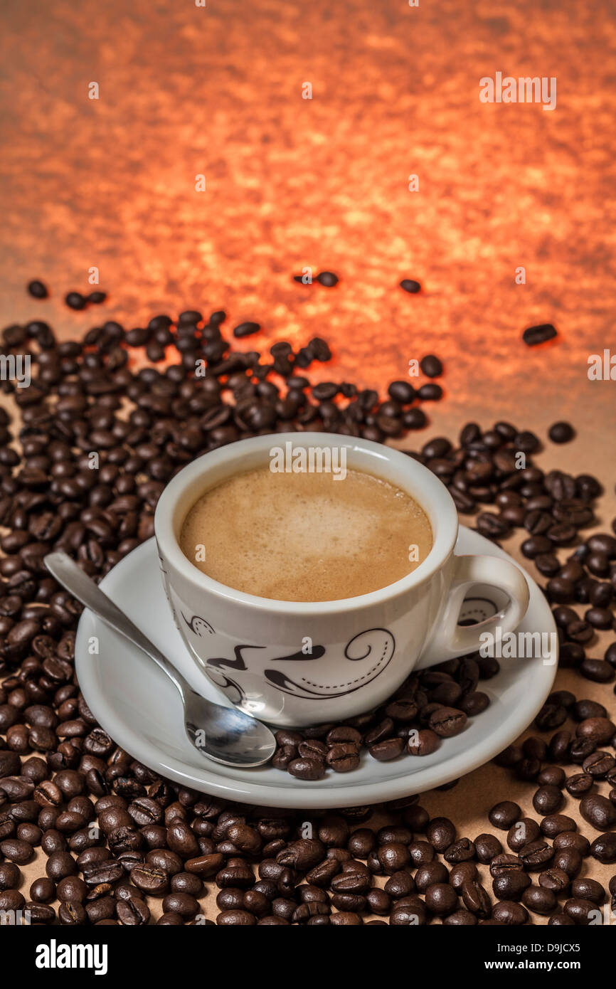 Flame roasted coffee beans hi-res stock photography and images - Alamy