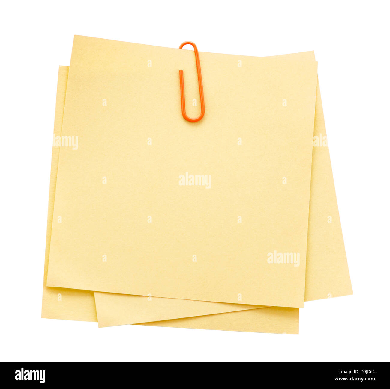 Memo notes with paper clip Stock Photo - Alamy