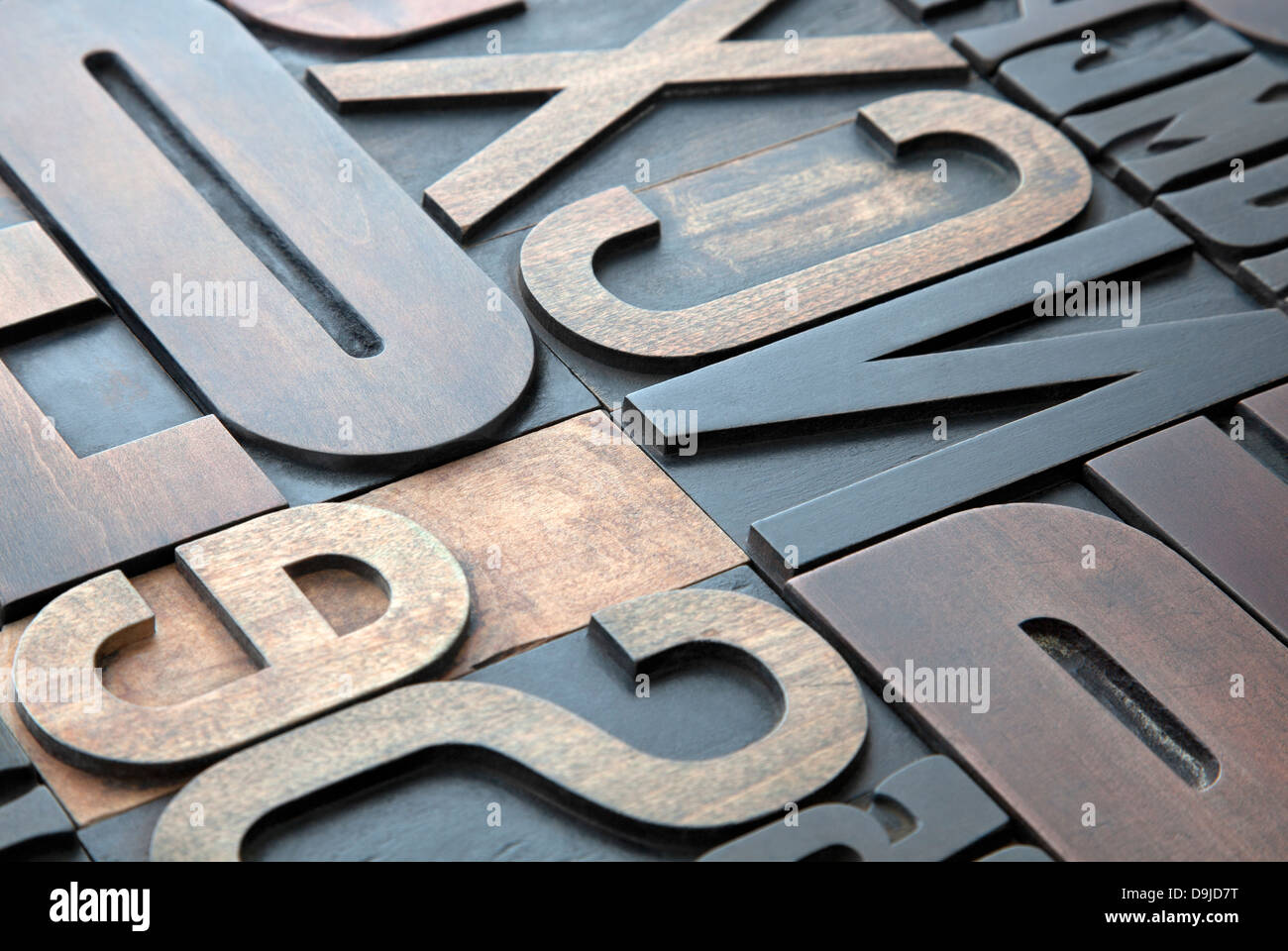 Letterpress letters hi-res stock photography and images - Alamy