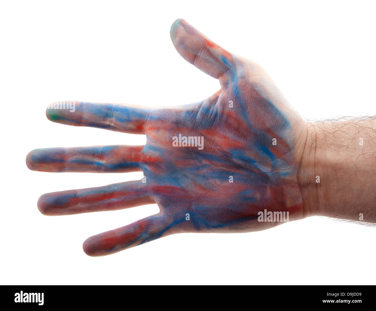 Colorful hand isolated on white Stock Photo - Alamy