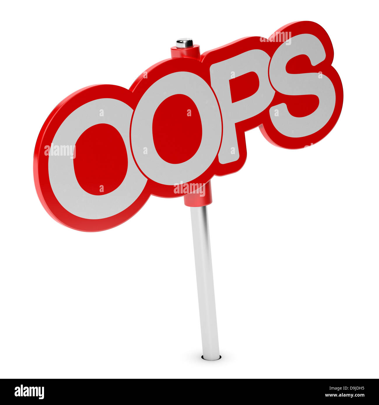 OOPS Tag over white background, 3D render suitable for interjection ...
