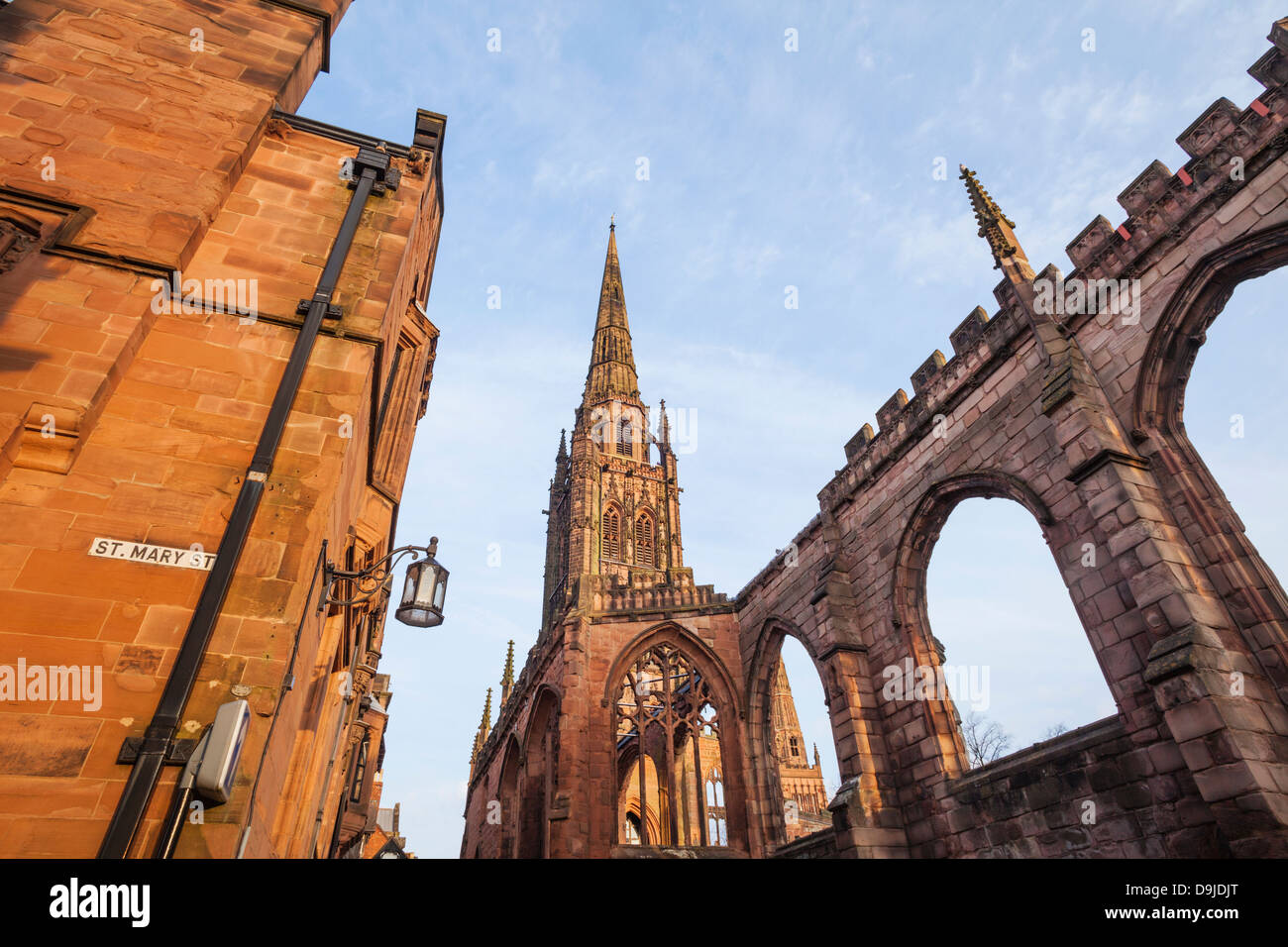 England, Warwickshire, Coventry, Ruins of Old Coventry Cathedral Stock ...