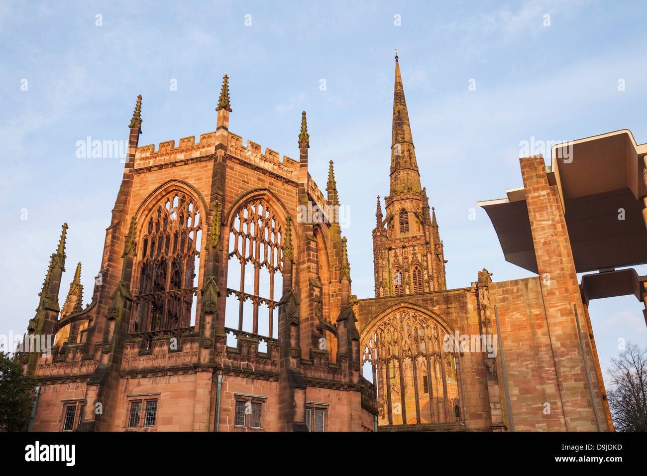 England, Warwickshire, Coventry, Ruins of Old Coventry Cathedral Stock ...
