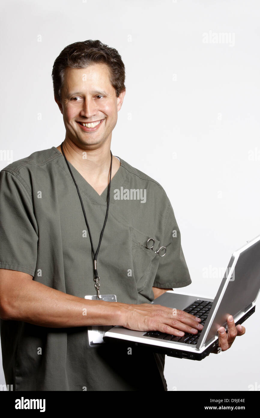 Man in scrubs hi-res stock photography and images - Alamy
