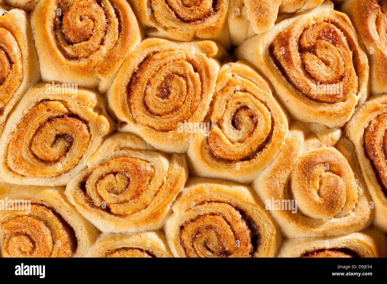 Homemade Mini Cinnamon Rolls in a pan Stock Photo - Alamy