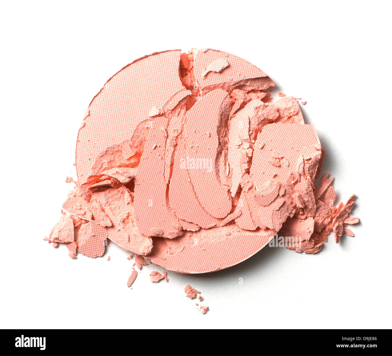 crumbled blusher compact cut out onto a white background Stock Photo ...