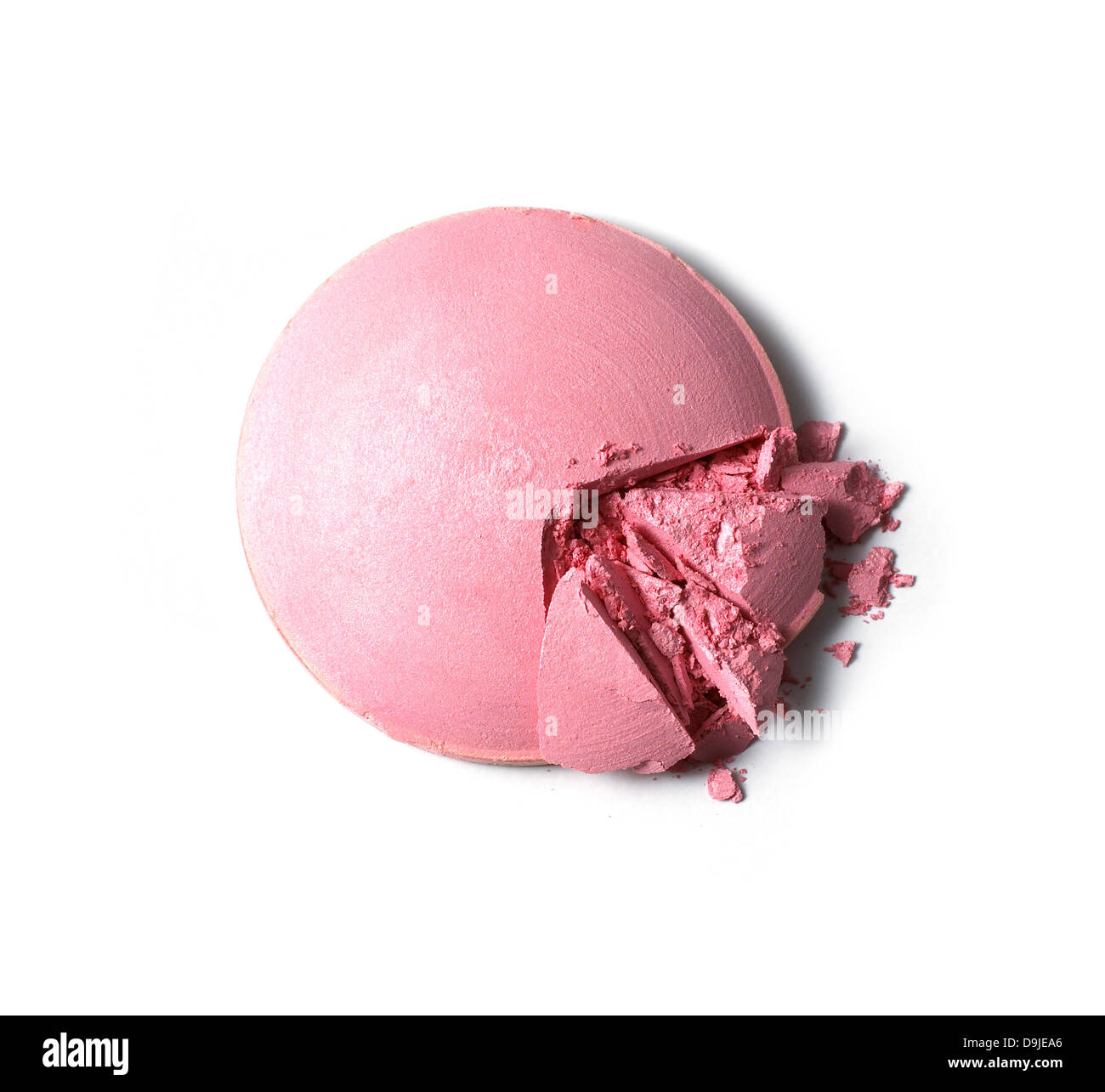 crumbled blusher compact cut out onto a white background Stock Photo ...