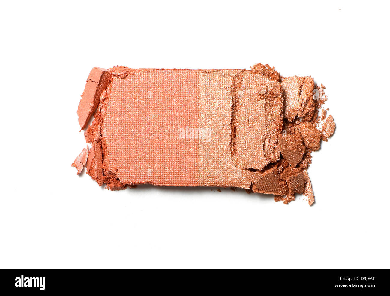 crumbled blusher compact cut out onto a white background Stock Photo ...