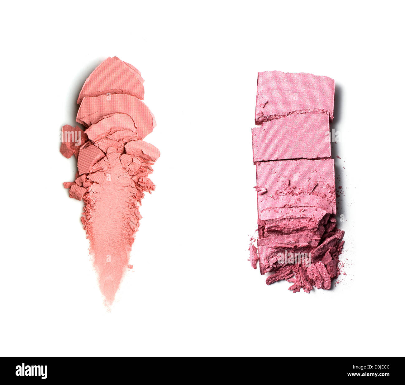 crumbled blusher compact cut out onto a white background Stock Photo ...