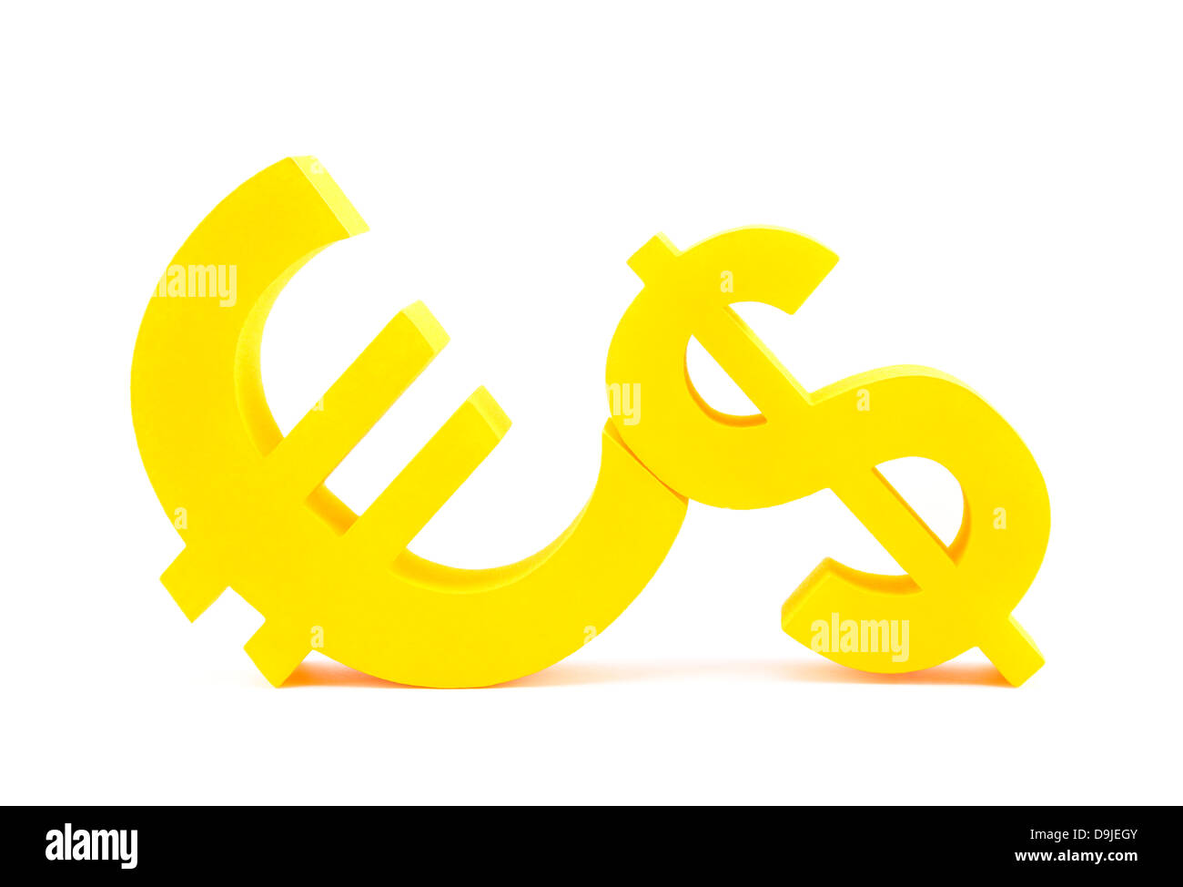 Euro with dollar currency symbols Stock Photo - Alamy