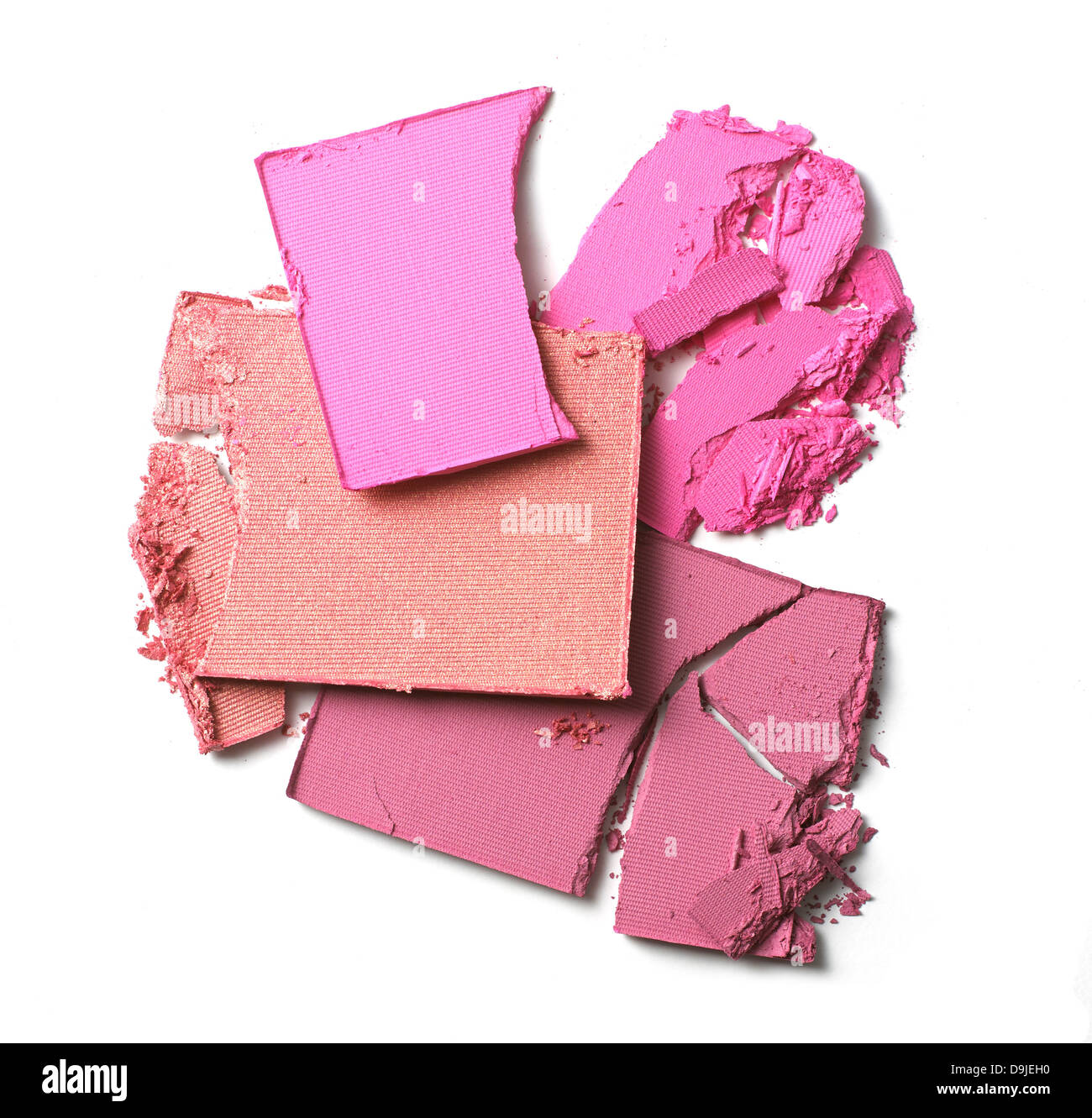 crumbled blusher compact cut out onto a white background Stock Photo ...