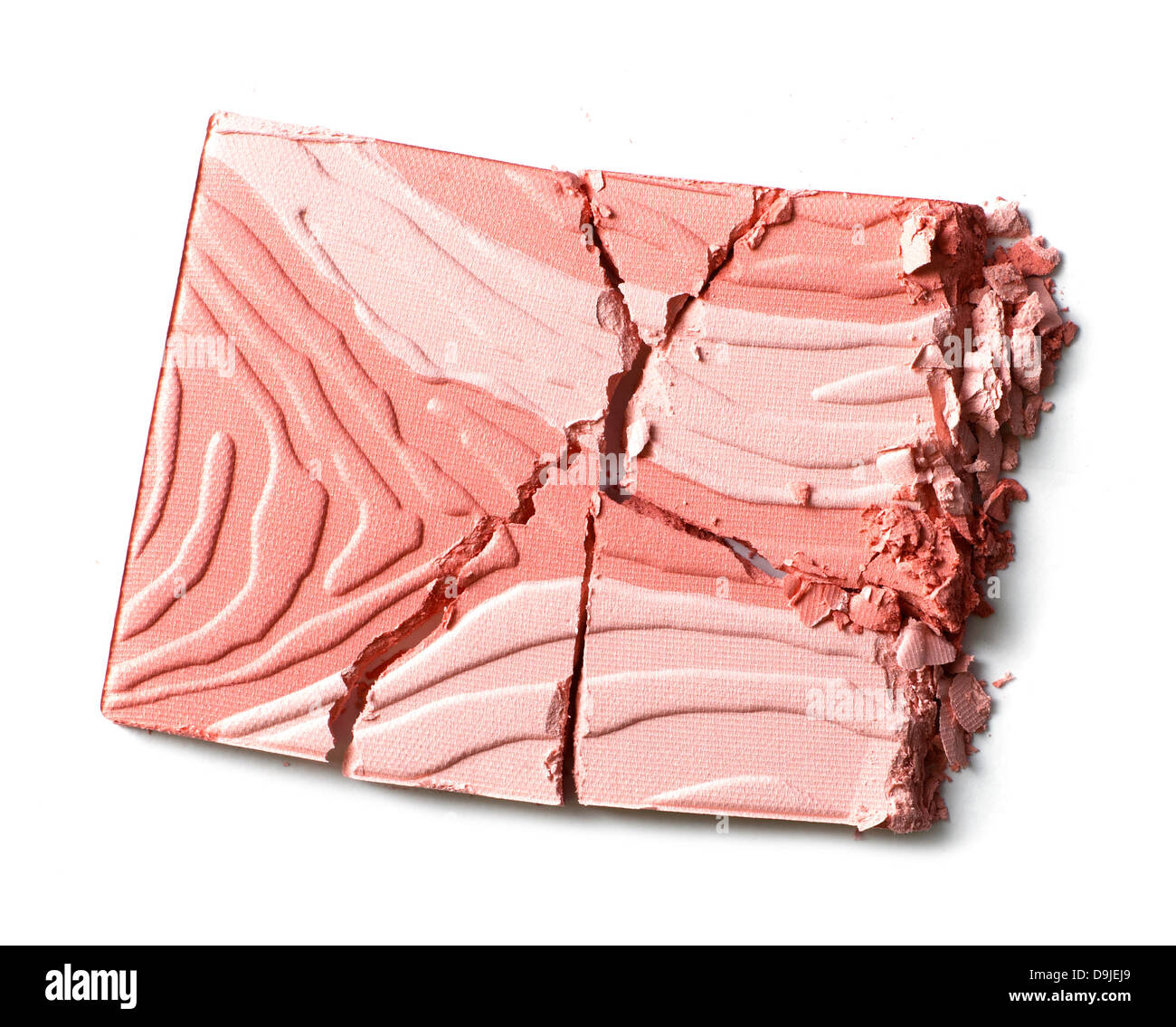 crumbled blusher compact cut out onto a white background Stock Photo ...