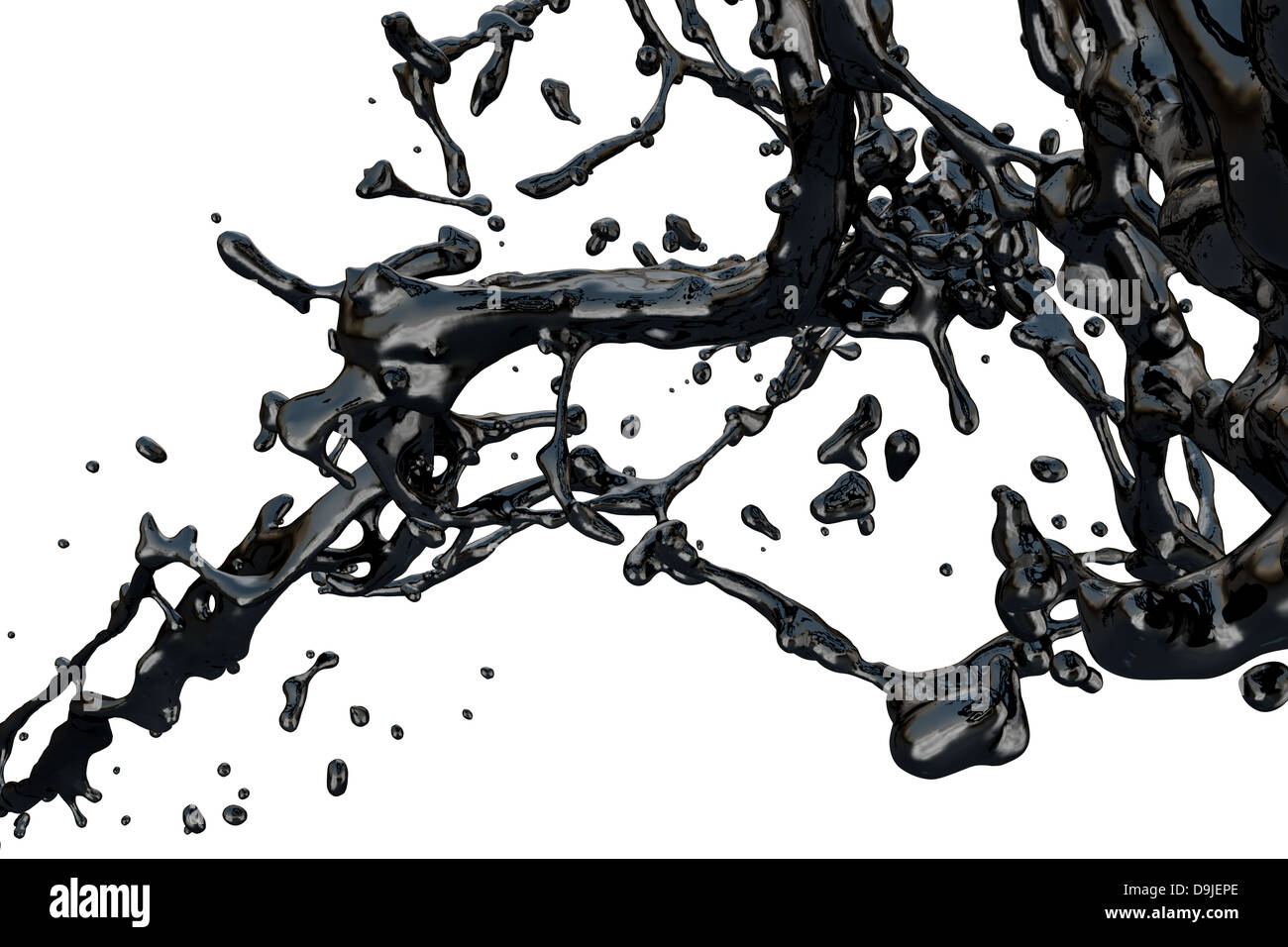 black color splash, isolated on white background Stock Photo - Alamy