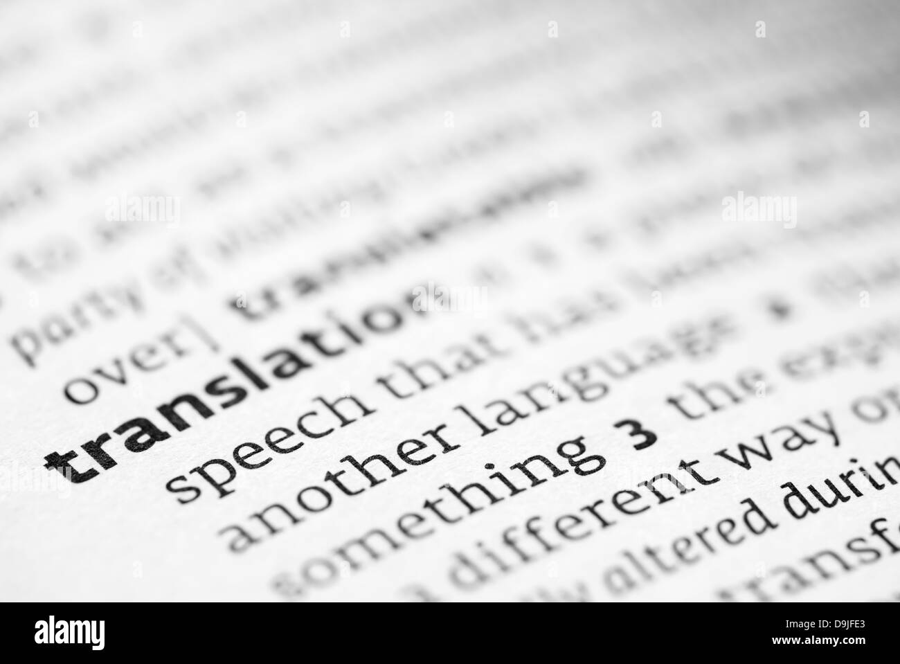 Translate word Black and White Stock Photos & Images - Alamy