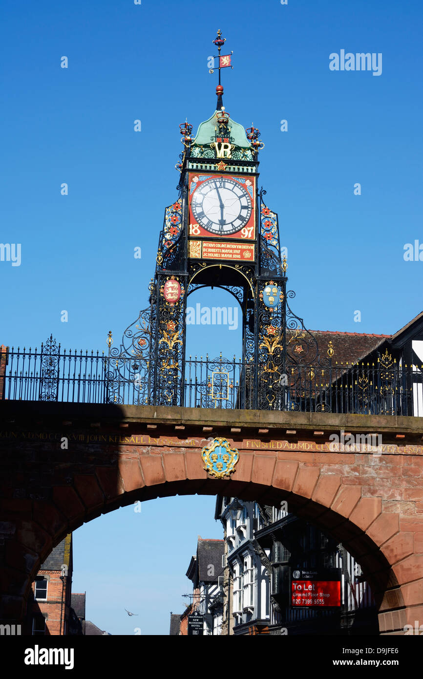 The Eastgate bridge which houses the ornate clock in the historic ...