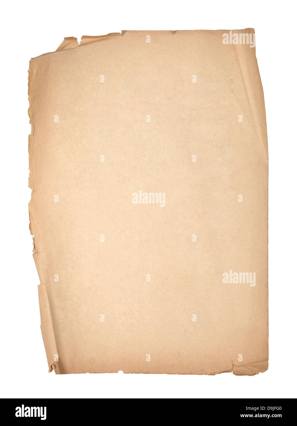 Old sheet of paper with clipping path Stock Photo - Alamy