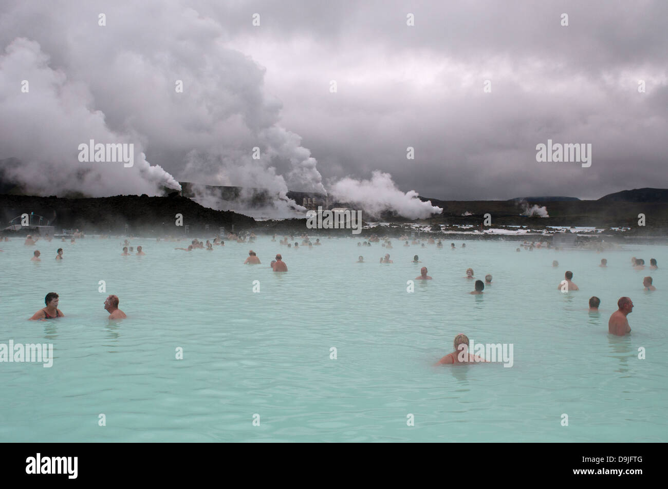 The Blue Lagoon Geothermal Springs in Reykjavik, Iceland Stock Photo ...