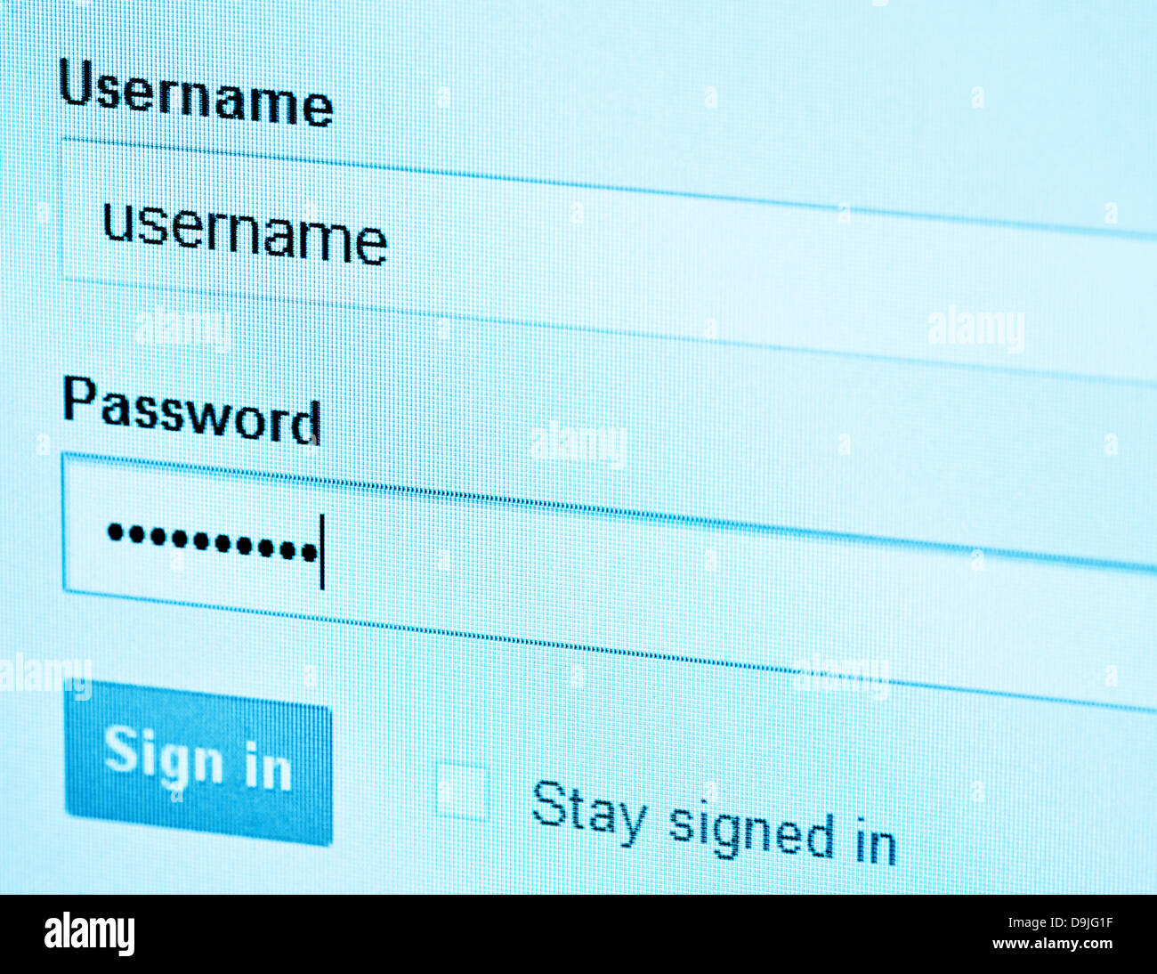 Login to computer hi-res stock photography and images - Alamy