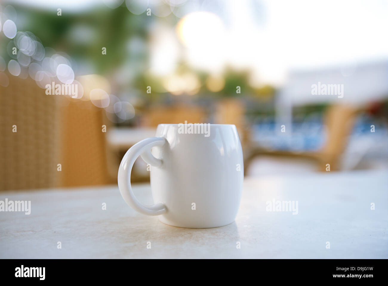 espresso coffee in white cup in a cafe super shallow dof Stock Photo ...