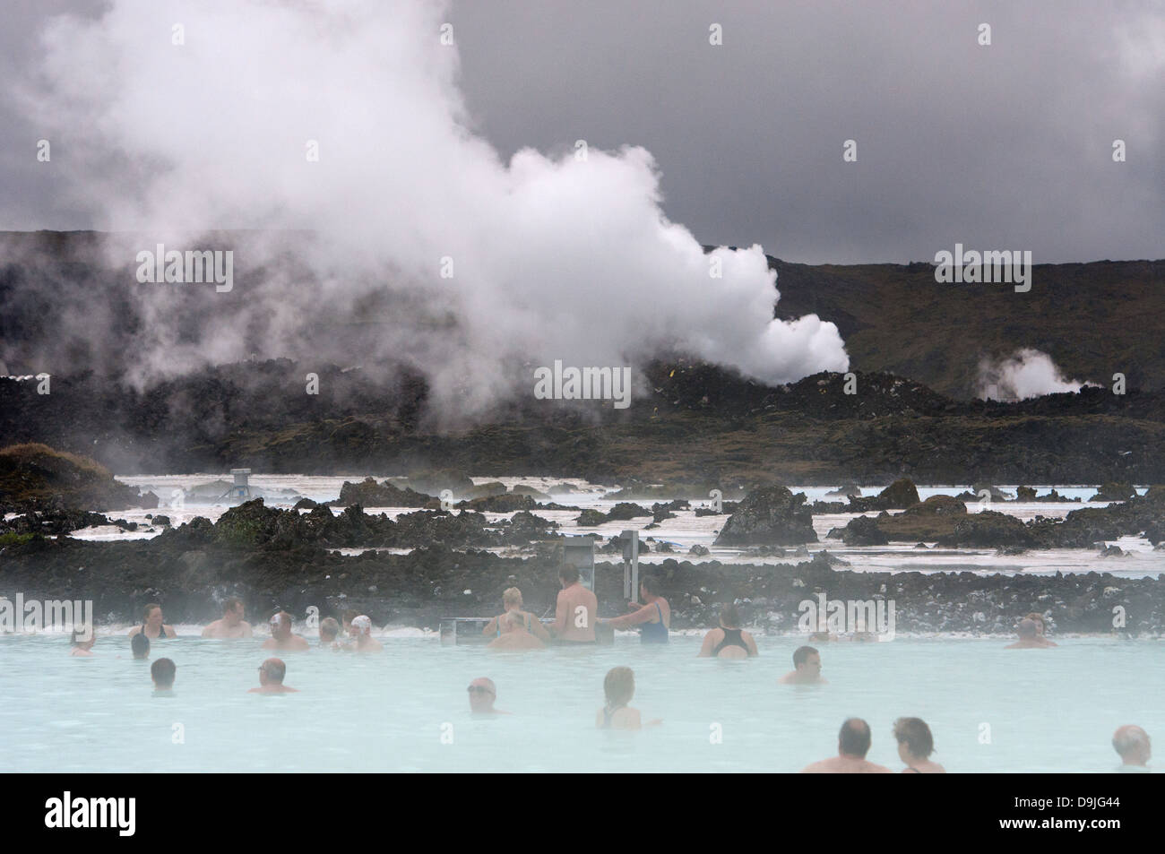 The Blue Lagoon Geothermal Springs in Reykjavik, Iceland Stock Photo ...