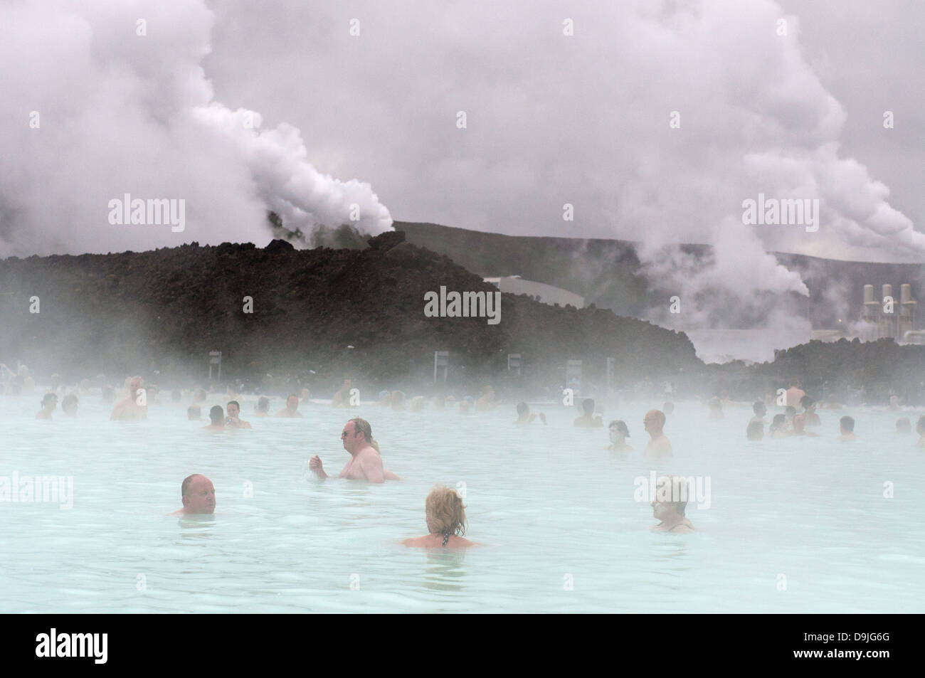The Blue Lagoon Geothermal Springs in Reykjavik, Iceland Stock Photo ...