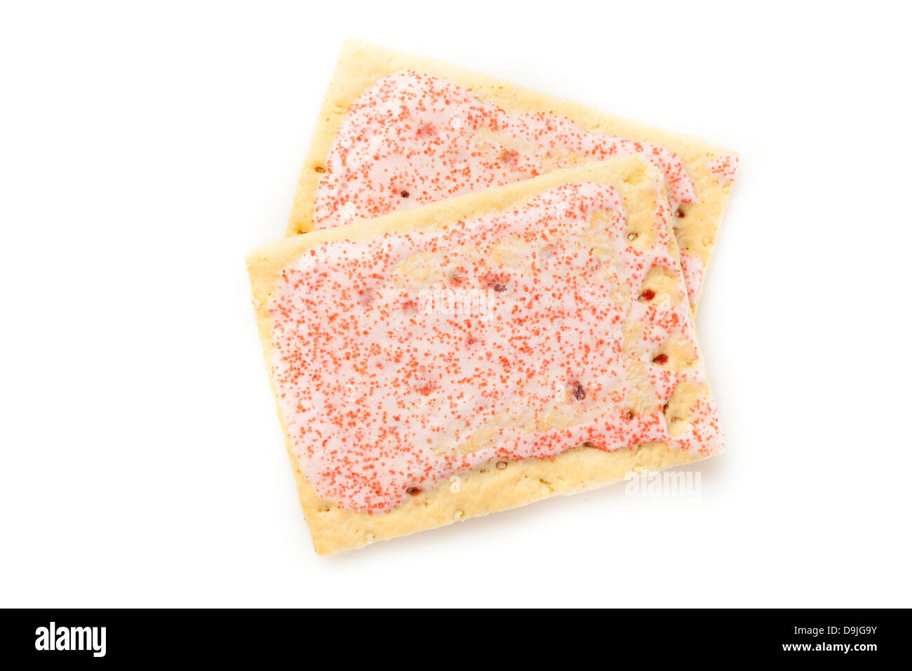 Hot Strawberry Toaster Pastry with frosting and sprinkles Stock Photo ...