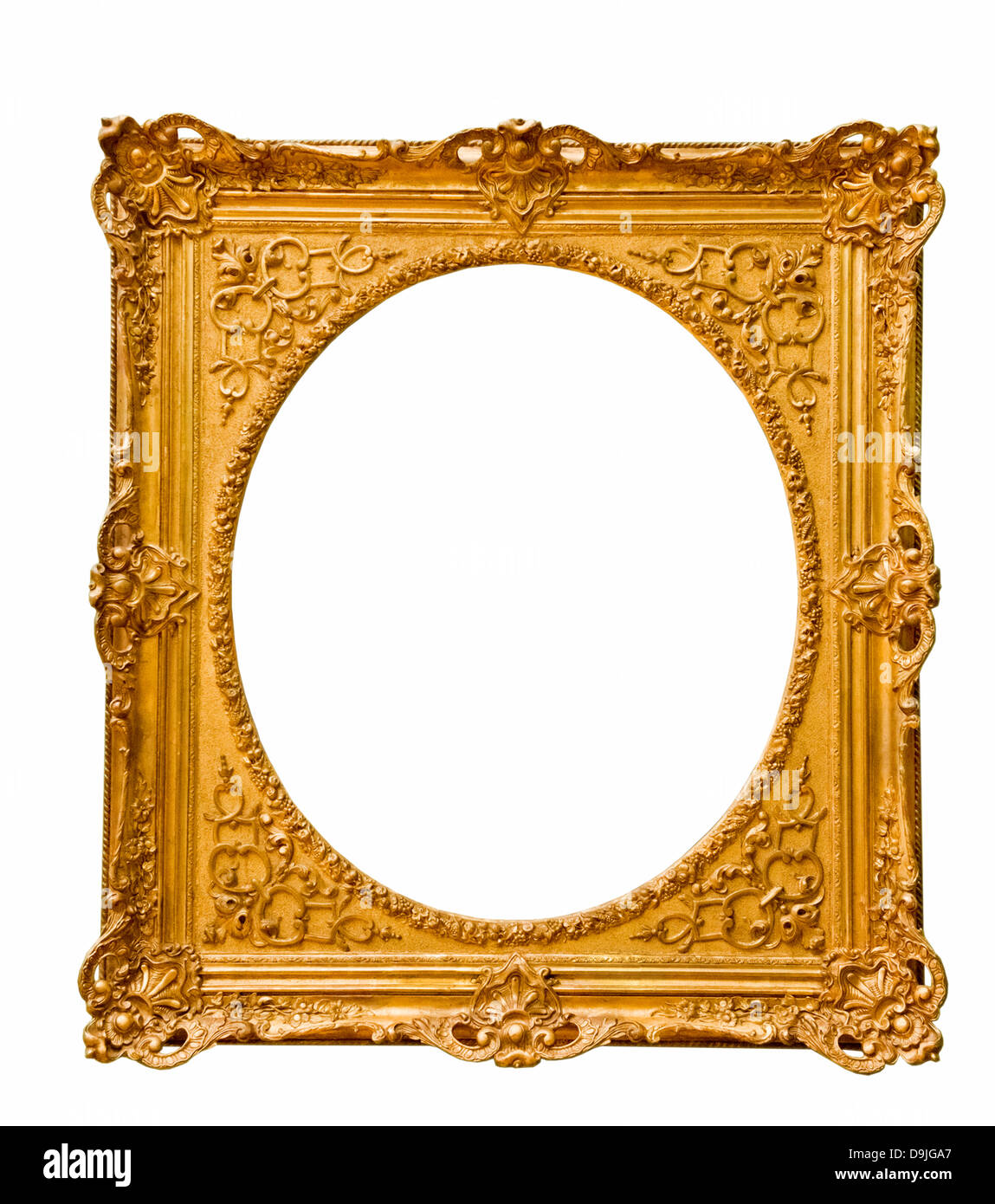 vintage gold frame, isolated on white Stock Photo - Alamy