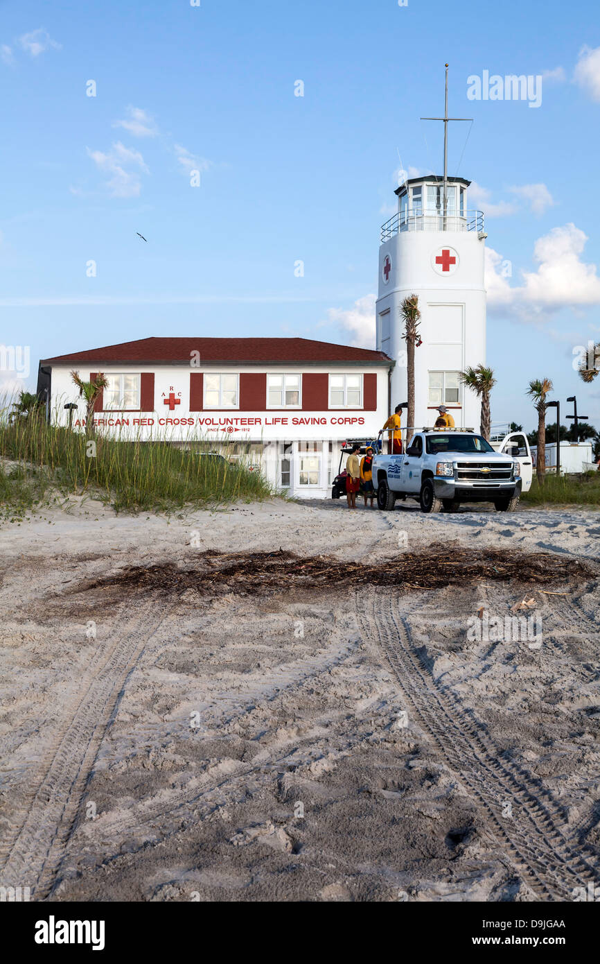 American Red Cross Volunteer Life Saving Corps building, rescue pickup ...