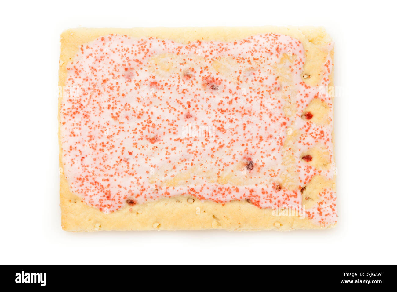 Hot Strawberry Toaster Pastry with frosting and sprinkles Stock Photo ...