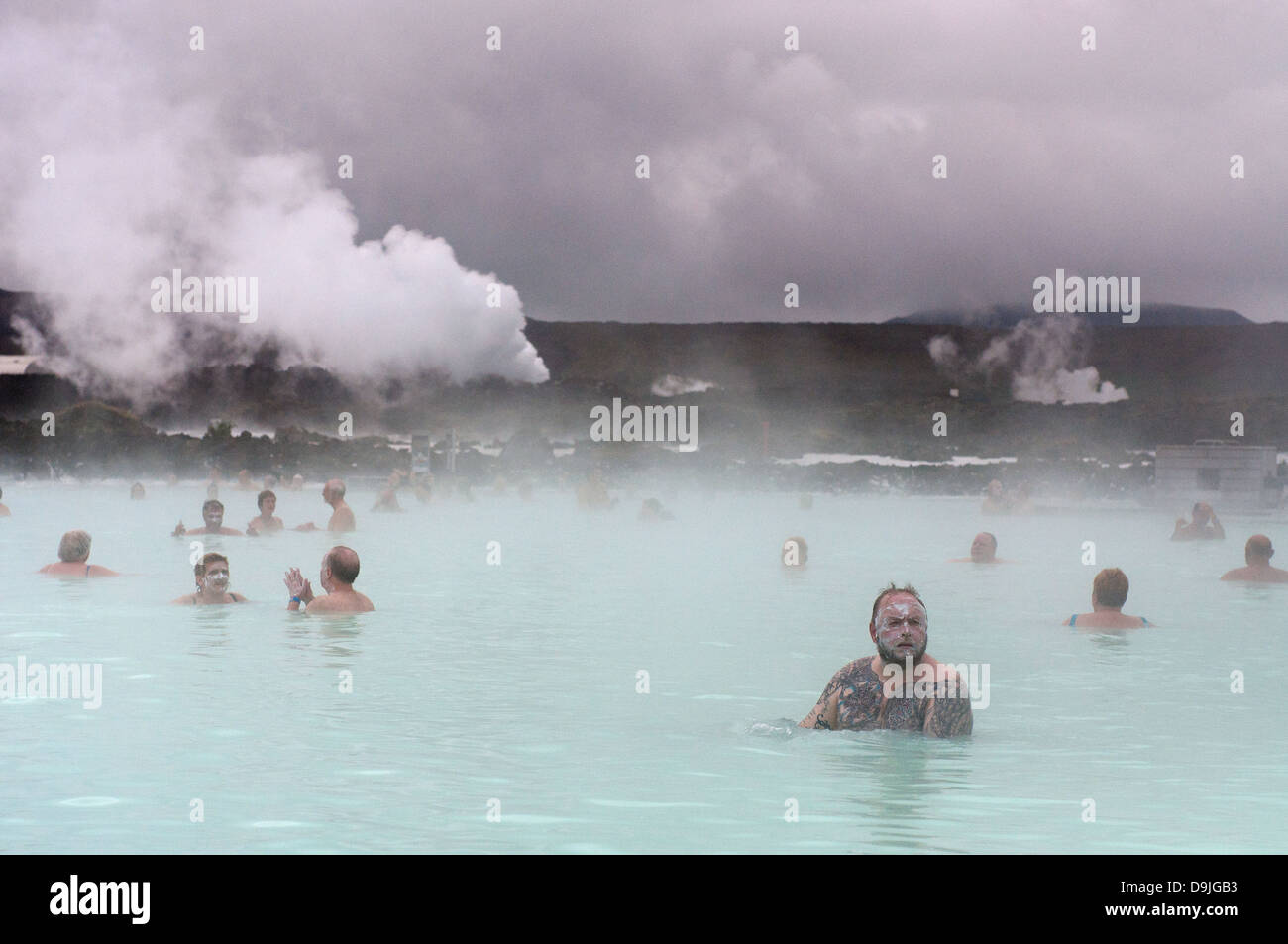 The Blue Lagoon Geothermal Springs in Reykjavik, Iceland Stock Photo ...