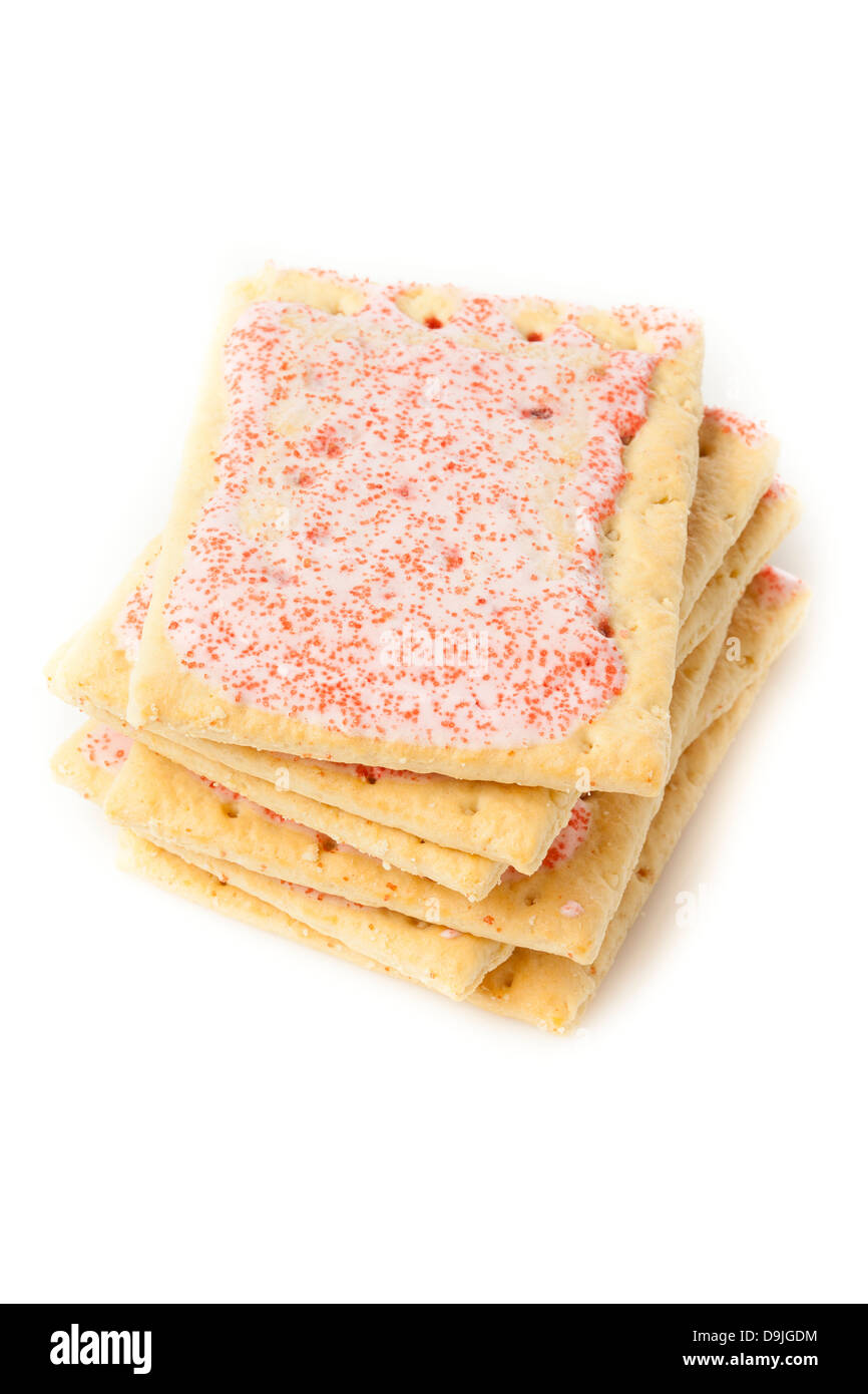 Hot Strawberry Toaster Pastry with frosting and sprinkles Stock Photo ...
