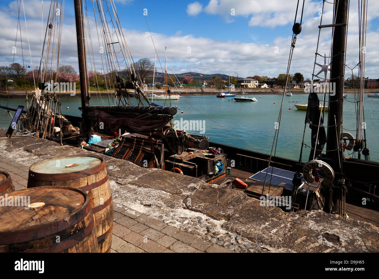 "KEEYWAYDIN", 1913 Lowestoft gaff ketch trawler tied to Dungarvan Quays ...