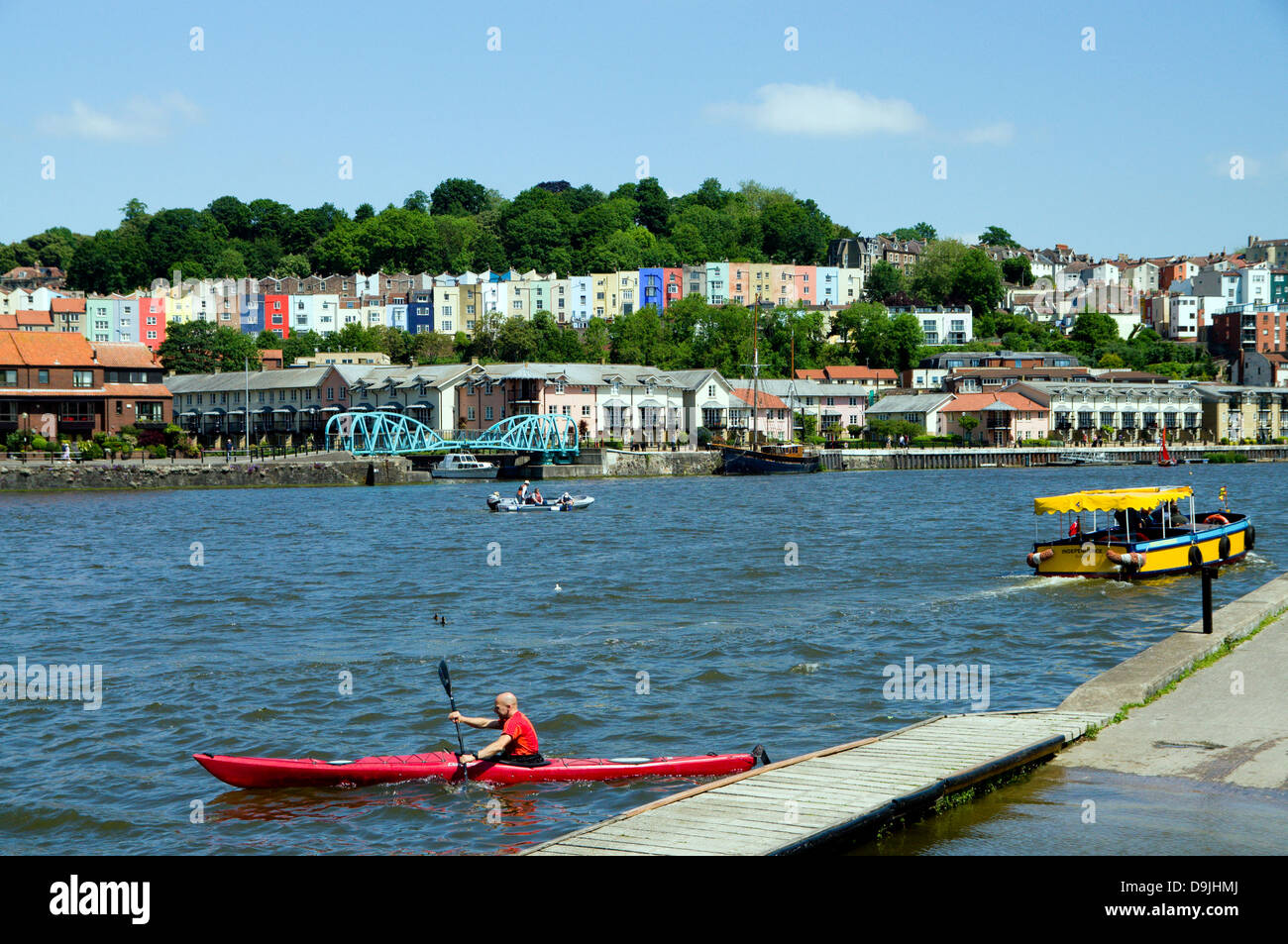 Man kayaking, floating harbour, bristol, england Stock Photo - Alamy