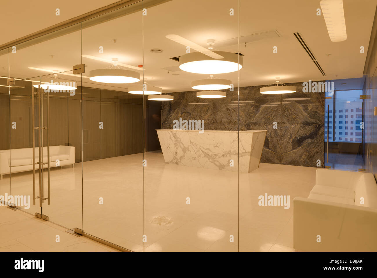 Generic reception in modern business centre building Stock Photo - Alamy