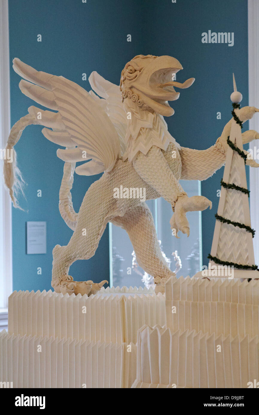 heraldic beast, part of the Folded Beauty: Masterpieces in Linen by ...