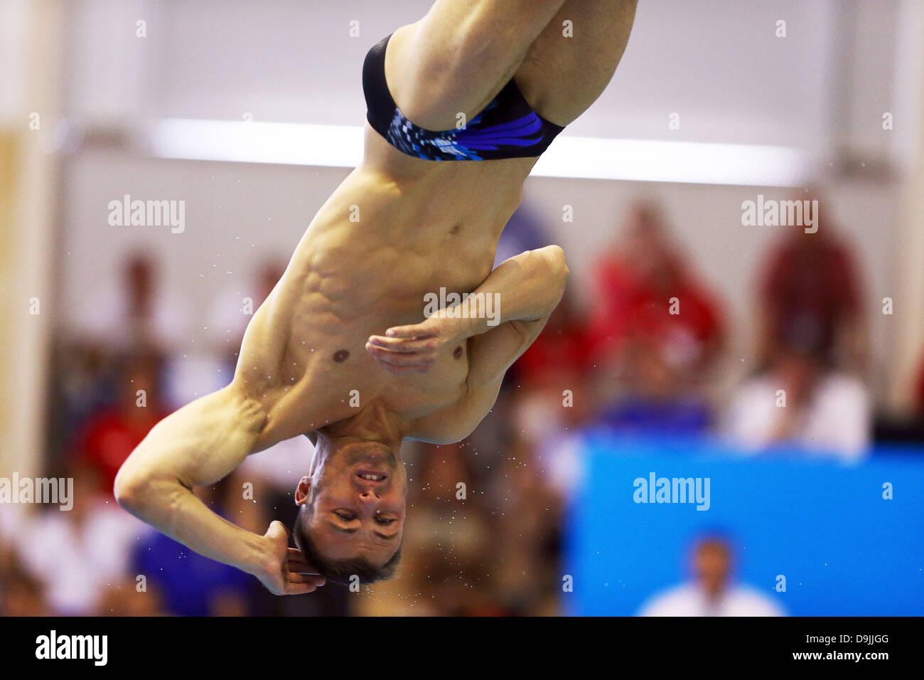 Rostock, Germany, 20 June 2013. German diver Sascha Klein jumps during ...