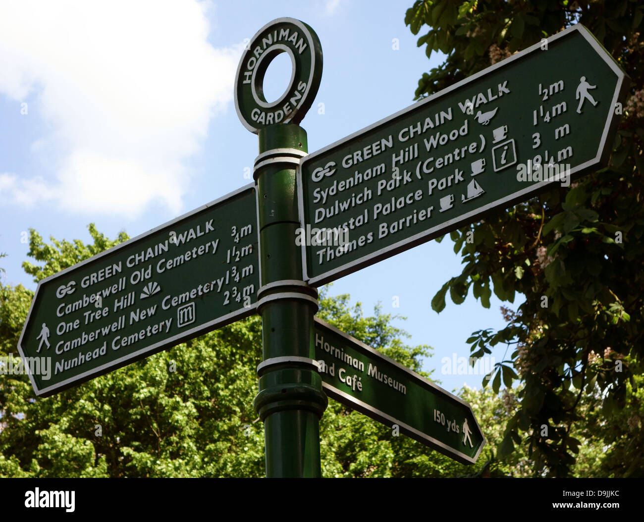 Sign for Green Chain Walk which stretches for 50 miles through South ...