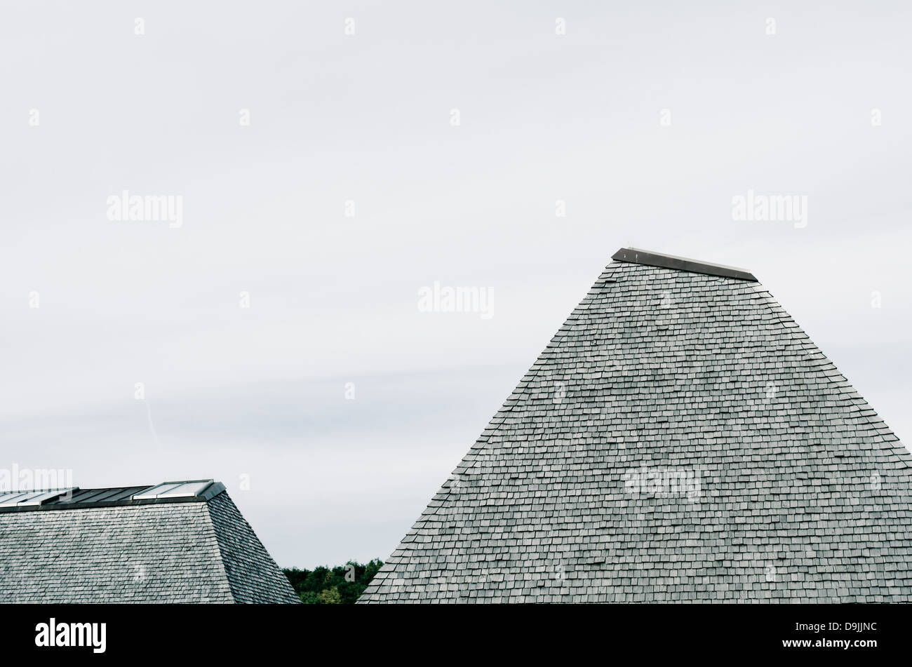 The buildings of the Brockholes Nature reserve visitor village ...