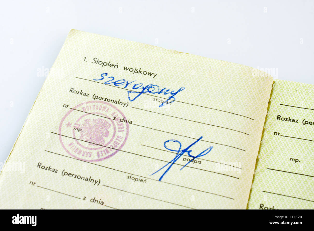 Army soldier`s ID book Stock Photo - Alamy