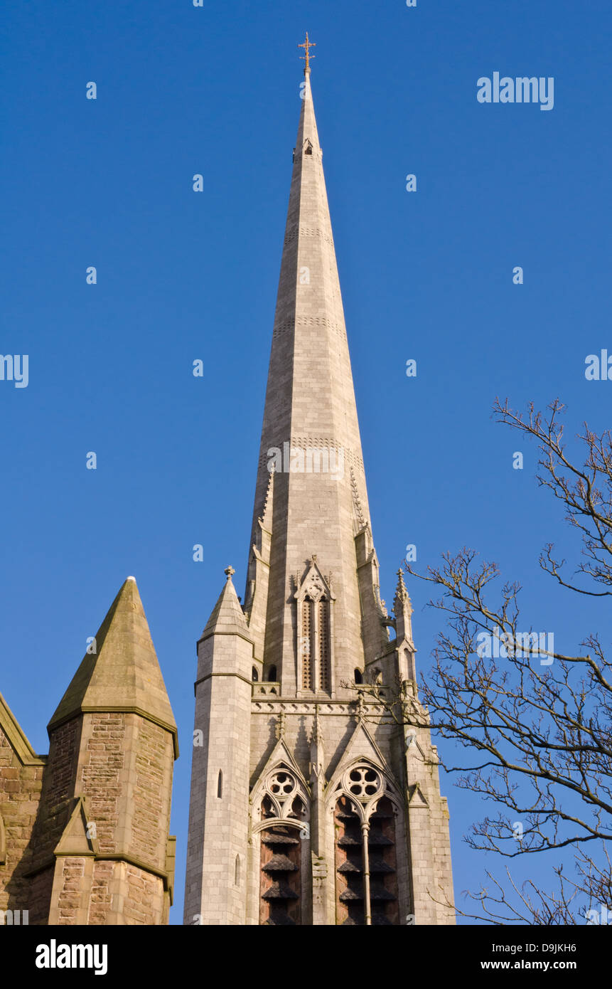 Church of St. Walburge in Preston Lancashire, UK. The tallest spire of ...