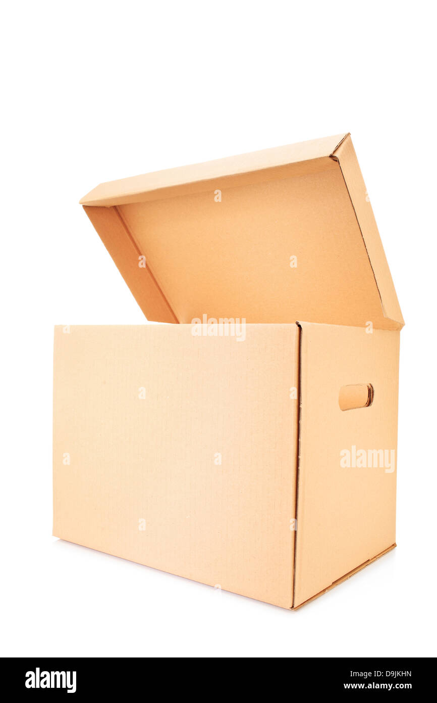 Open cardboard box Stock Photo - Alamy
