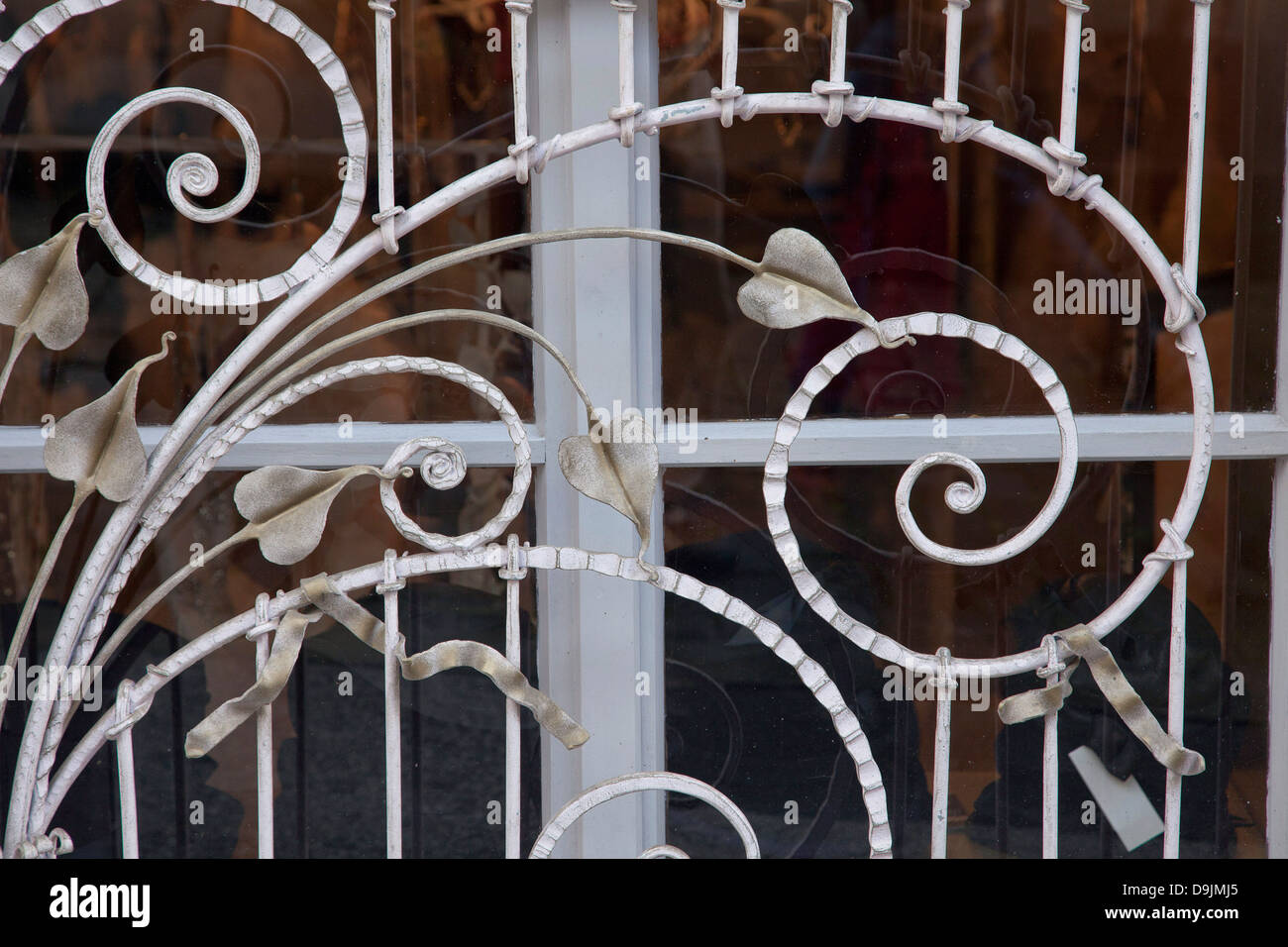 Wrought iron work in front of a boutique store along Radiceva Street ...